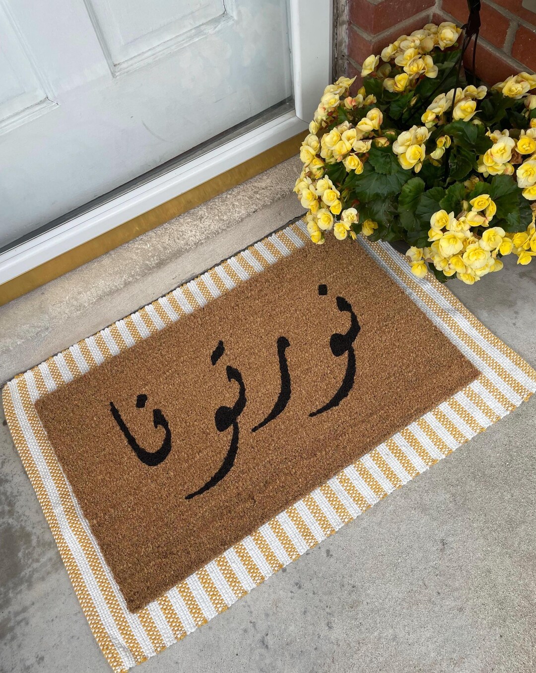 Funny Arabic Calligraphy Doormat: Hand-painted Welcome Mat - Etsy