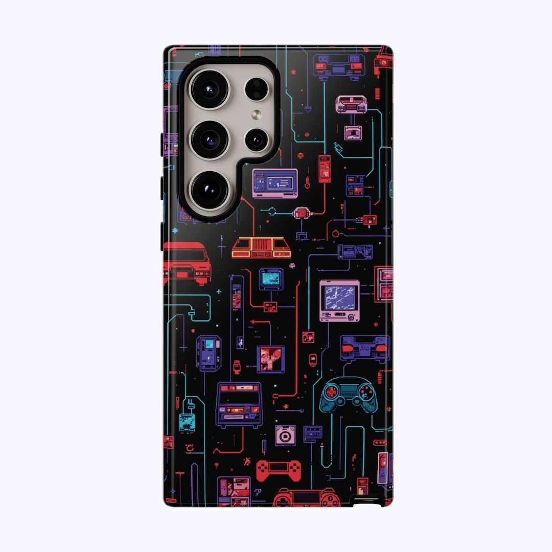 8-bit Retro Gaming Phone Case: Protective Black Game-themed Design for ...