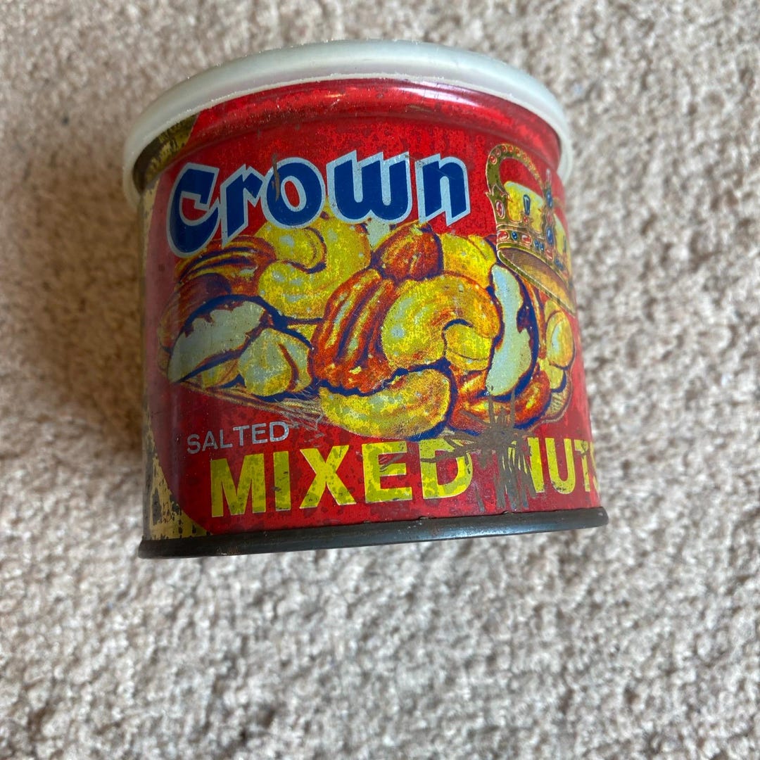 Vintage Mixed Nuts Canister - Etsy
