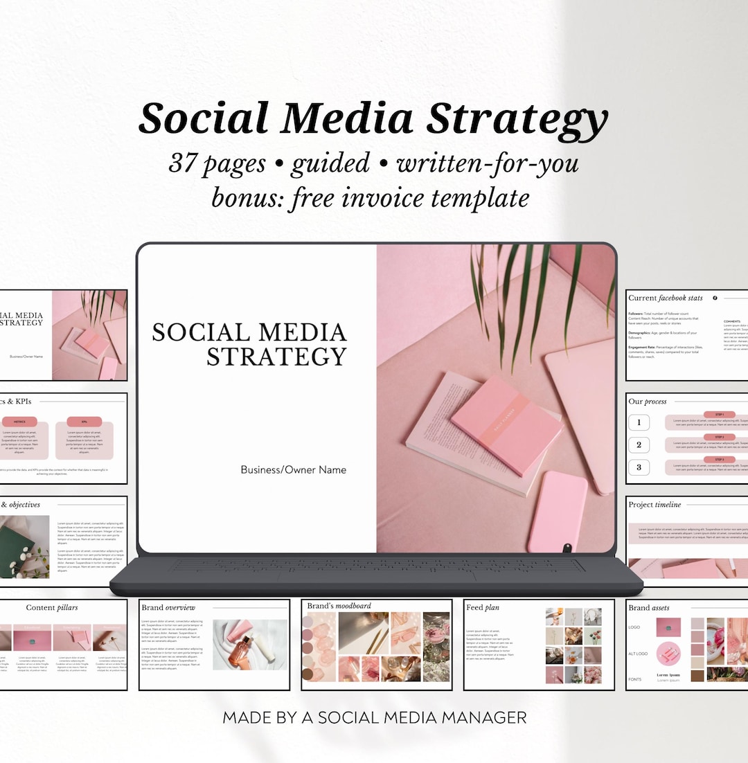 Social Media Strategy Template • Client Strategy for Social Media ...