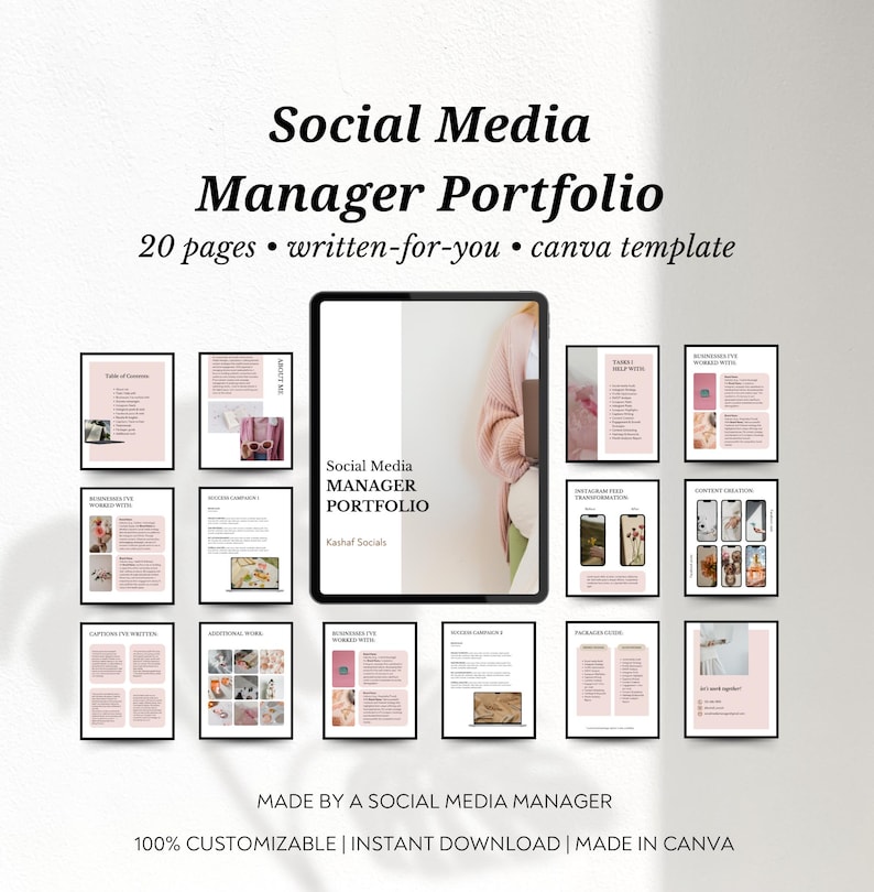 Social Media Manager Portfolio Template: Canva Marketing (digital ...