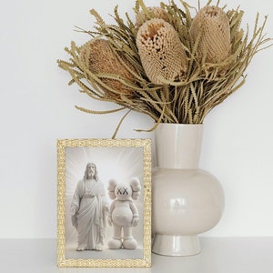 Jesus Christ and Kaws,modern Religious Art, Minimalist Decor, Realistic ...