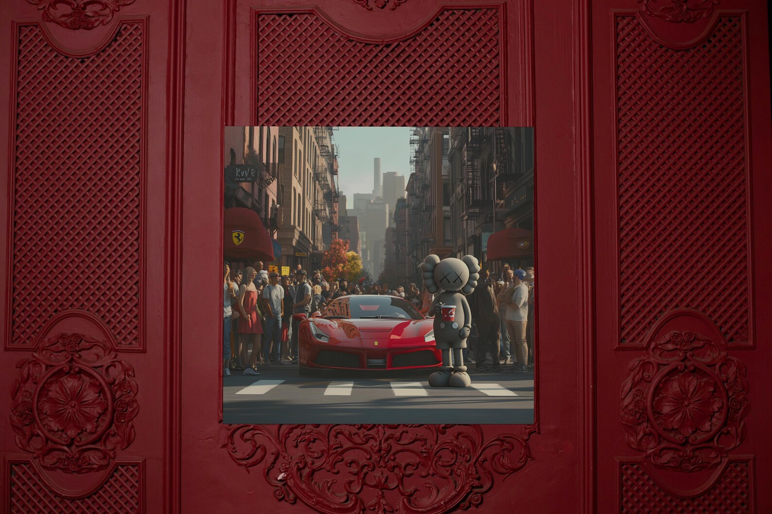 KAWS X Ferrari, Kaws Luxury Car Art, Hypebeast Decor, Kaws X Ferrari ...