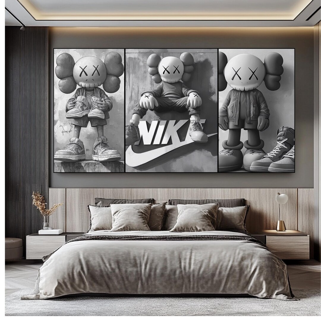 Buy Kaws Poster Set of 3, Kaws, Kaws Wall Art, Nike, Kaws Figure ...