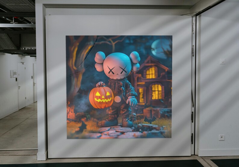 KAWS X Halloween Poster, Kaws, Spooky KAWS Figure, Jack-o'lantern ...