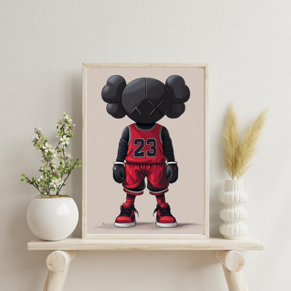 Set of 3 KAWS X Michael Jordan Urban Art for Hypebeast KAWS Jordan Art ...
