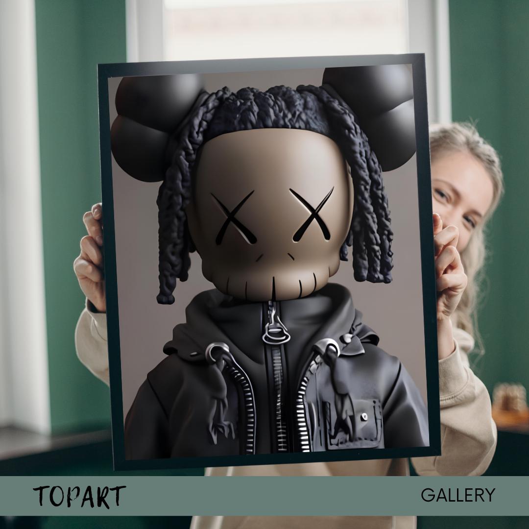 Kaws, Kaws Poster, Kaws Figure, Travis Scott,kaws Wall Art , Poster ...
