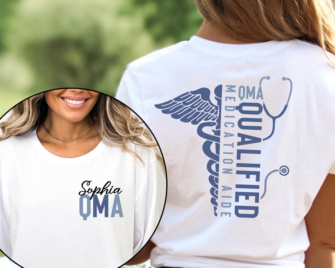 Personalized QMA Nurse Shirt, Custom Qualified Nurse Shirt, QMA Nurse ...