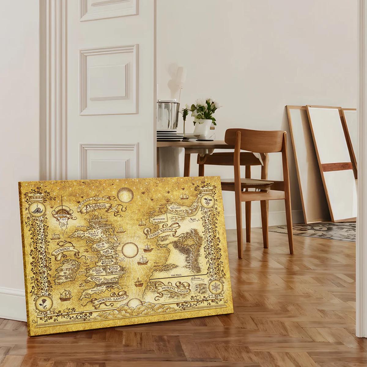 ACOTAR World Map Canvas From the Court of Thorns and Roses Series ...