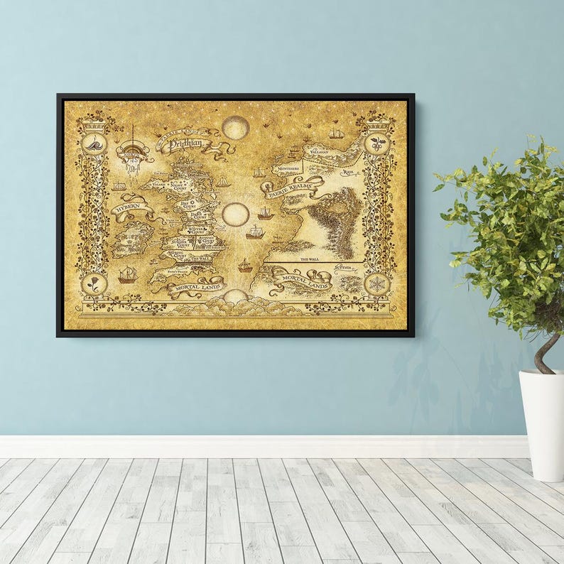 ACOTAR World Map Canvas From the Court of Thorns and Roses Series ...