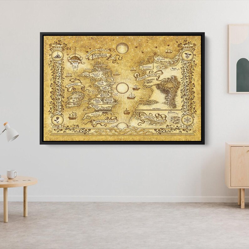 ACOTAR World Map Canvas From the Court of Thorns and Roses Series ...