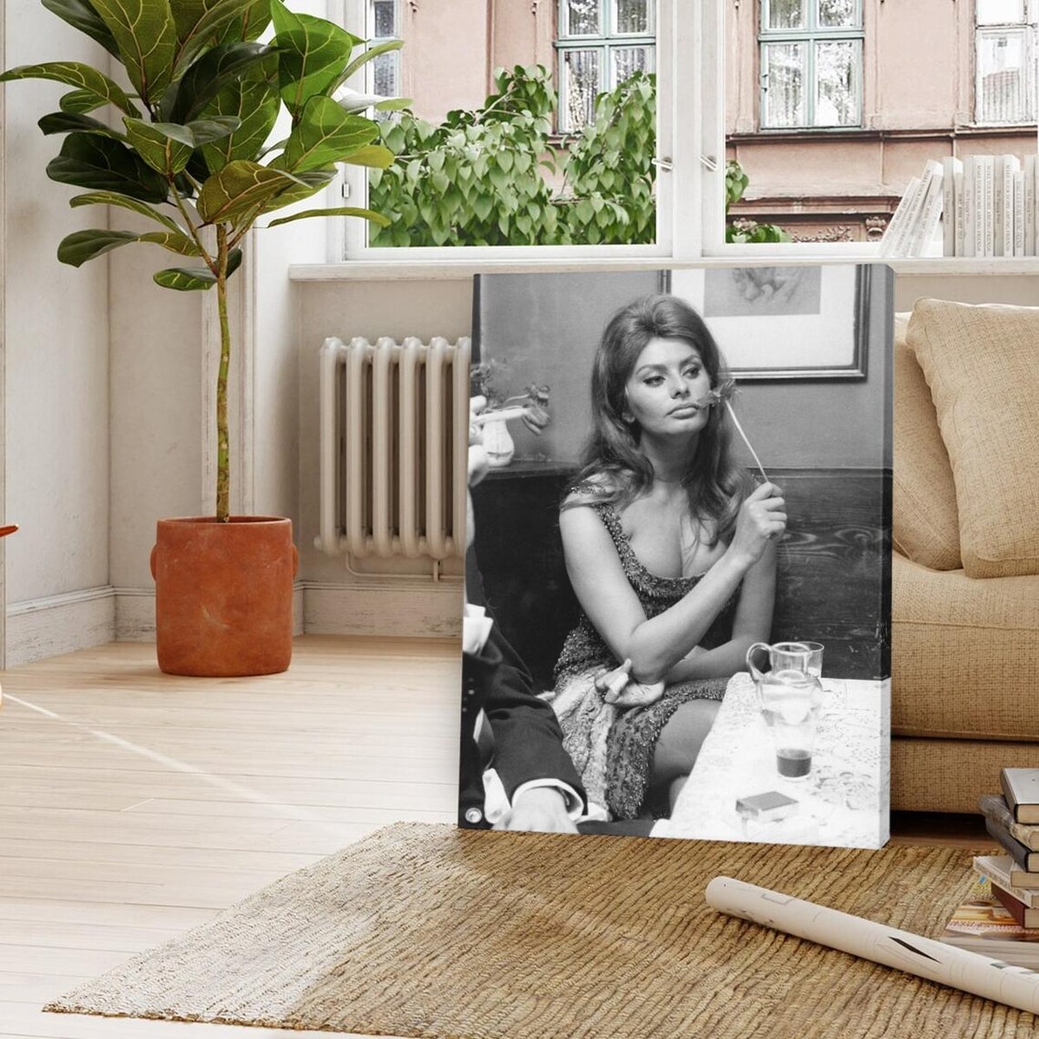 Sophia Loren Canvas Wall Art Poster Painting Living Room Home Decor ...
