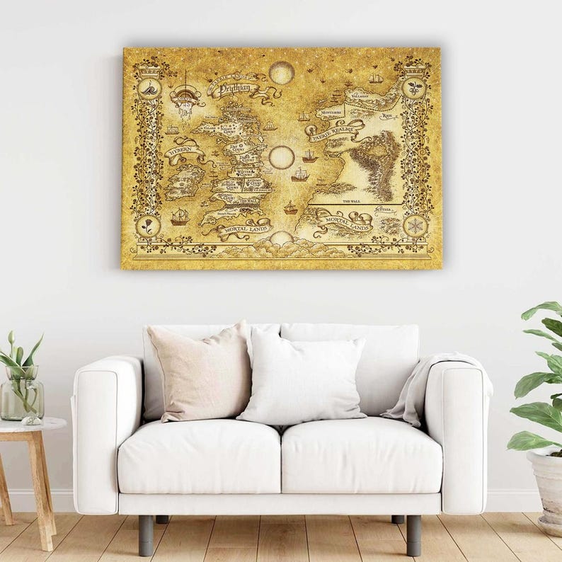 ACOTAR World Map Canvas From the Court of Thorns and Roses Series ...