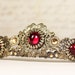 Ruby Red Tiara, Custom Tiara, Medieval Wedding, Bridal Headpiece ...