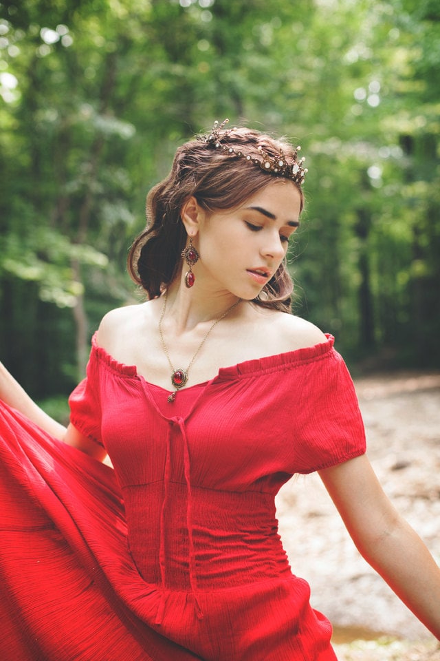 Red Borgia Necklace Italian Renaissance Princess Costume | Etsy