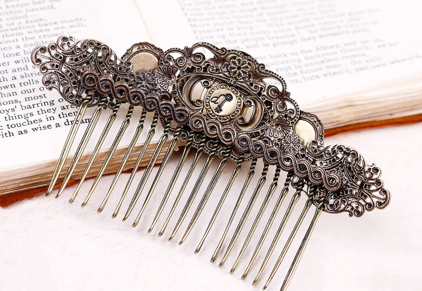 Cream Pearl Bridal Comb Medieval Renaissance Wedding Tudor | Etsy