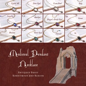 Ruby Renaissance Necklace, Ren Faire Jewelry, Tudor Costume, Medieval ...