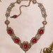 Medieval Necklace, Ruby Necklace, Red Garb, Victorian Necklace ...