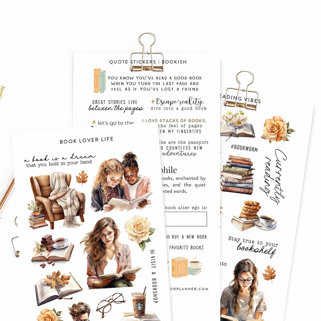 Book Journal Reading Stickers | Lesen Aufkleber - Etsy