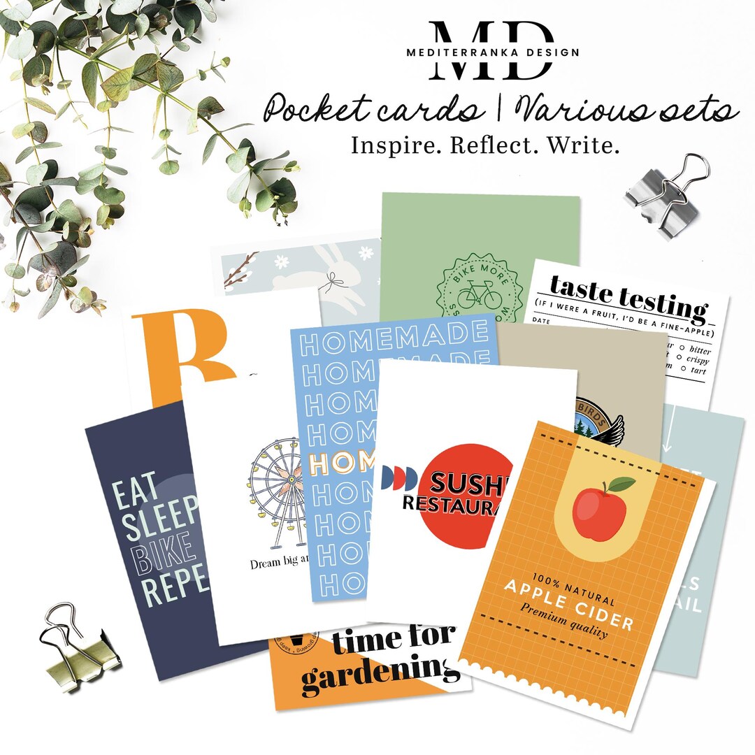Various Journaling Card Set | Scrapbook & Memory Keeping - Etsy