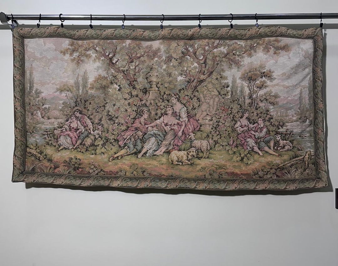 French 3 Coupes Party Tapestry Wall Hanging - Goblin Tapestry Classical ...