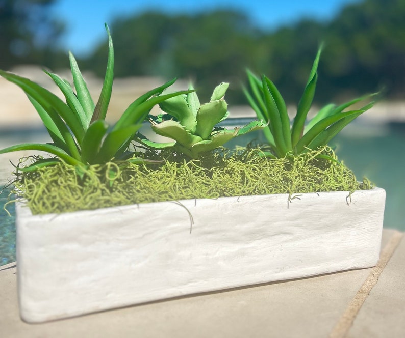 Ceramic Rectangular Planter, Pottery, Decorative Planter, Tableware ...