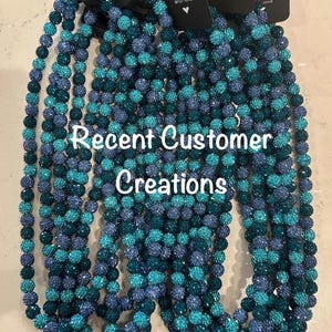 Custom Sports Baseball or Softball Rhinestone Bead Drip Necklace ...