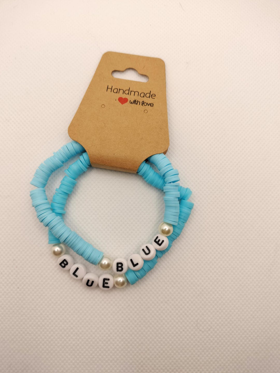 BLUE Beaded Friendship Bracelet Pair - Etsy