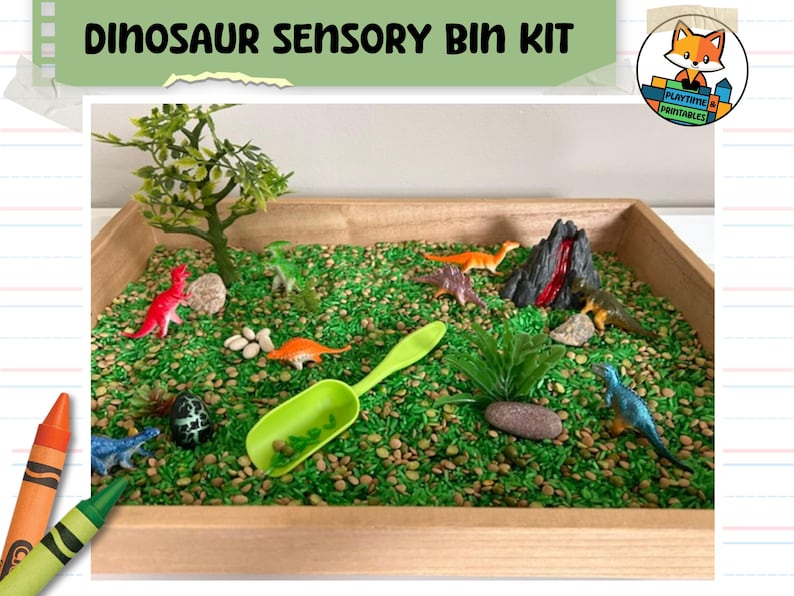 Dinosaur Sensory Bin Kit - Dinosaurs - Montessori - Sensory Bin Filler ...