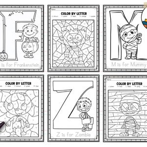 Halloween Abcs Coloring Bundle - 52 Pages - Preschool / Prek ...