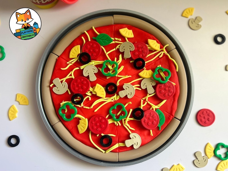 Pizza Party Sensory Kit | 3D Printed Pizza Crust, Toppings, Pan ...