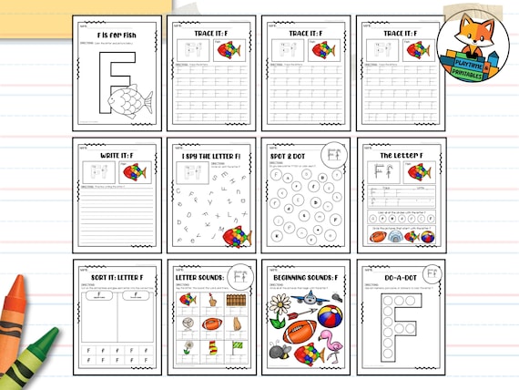 Hoja De Trabajo De La Letra F