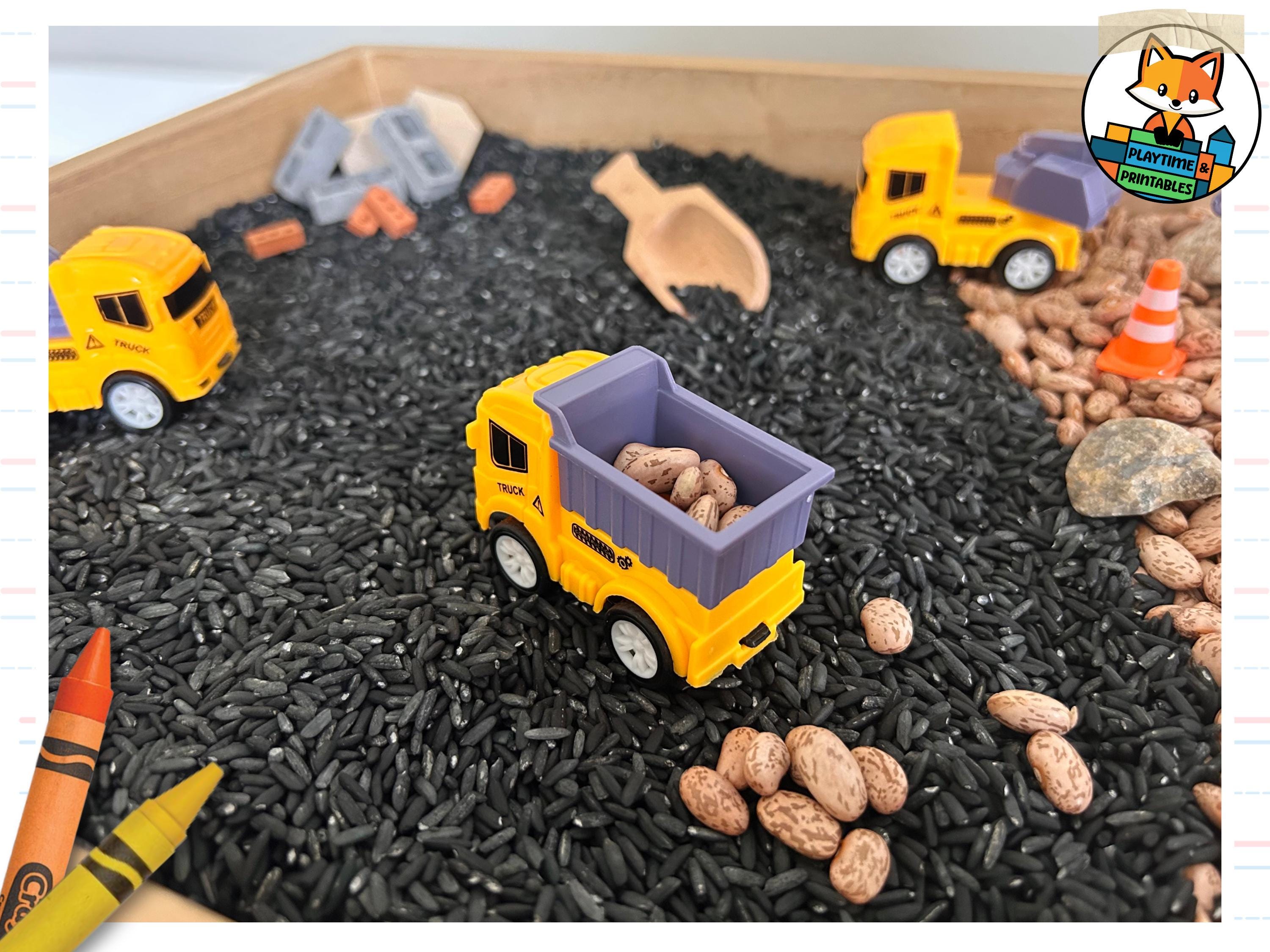Construction Sensory Bin - Transportation - Vehicles - Montessori ...