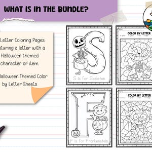 Halloween Abcs Coloring Bundle - 52 Pages - Preschool / Prek ...