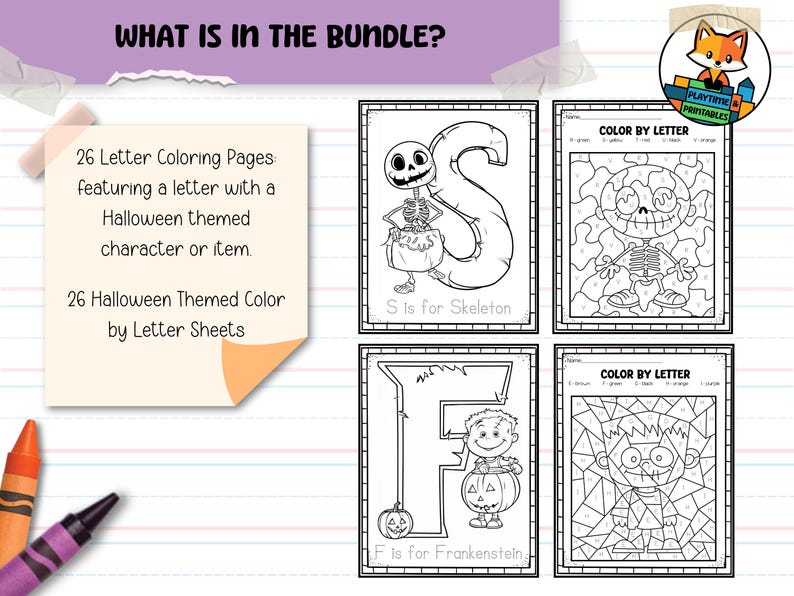 Halloween Abcs Coloring Bundle - 52 Pages - Preschool / Prek ...