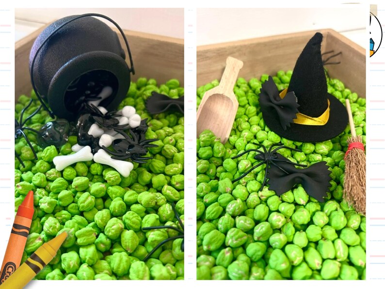 Witch's Cauldron Sensory Bin Kit - Halloween - Montessori - Sensory Bin ...