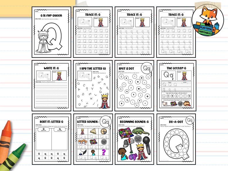 Letter Q Alphabet Worksheet Bundle - 24 Pages - Preschool / Prek ...