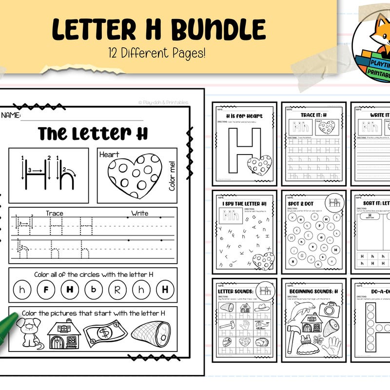 Preschool Worksheets - Etsy