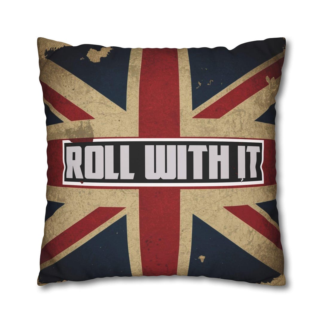 Retro Britpop Style Union Jack Cushion Cover, Vintage Union Jack ...