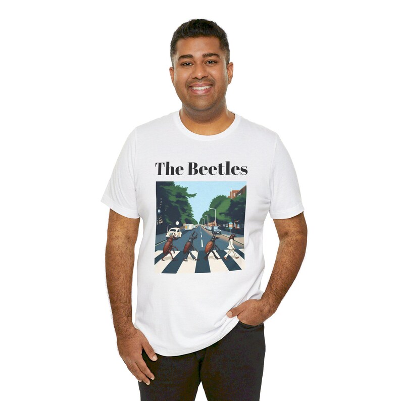 Beetles Abbey Road Unisex Tee Shirt, Four Bug Band Insect Musician Top ...