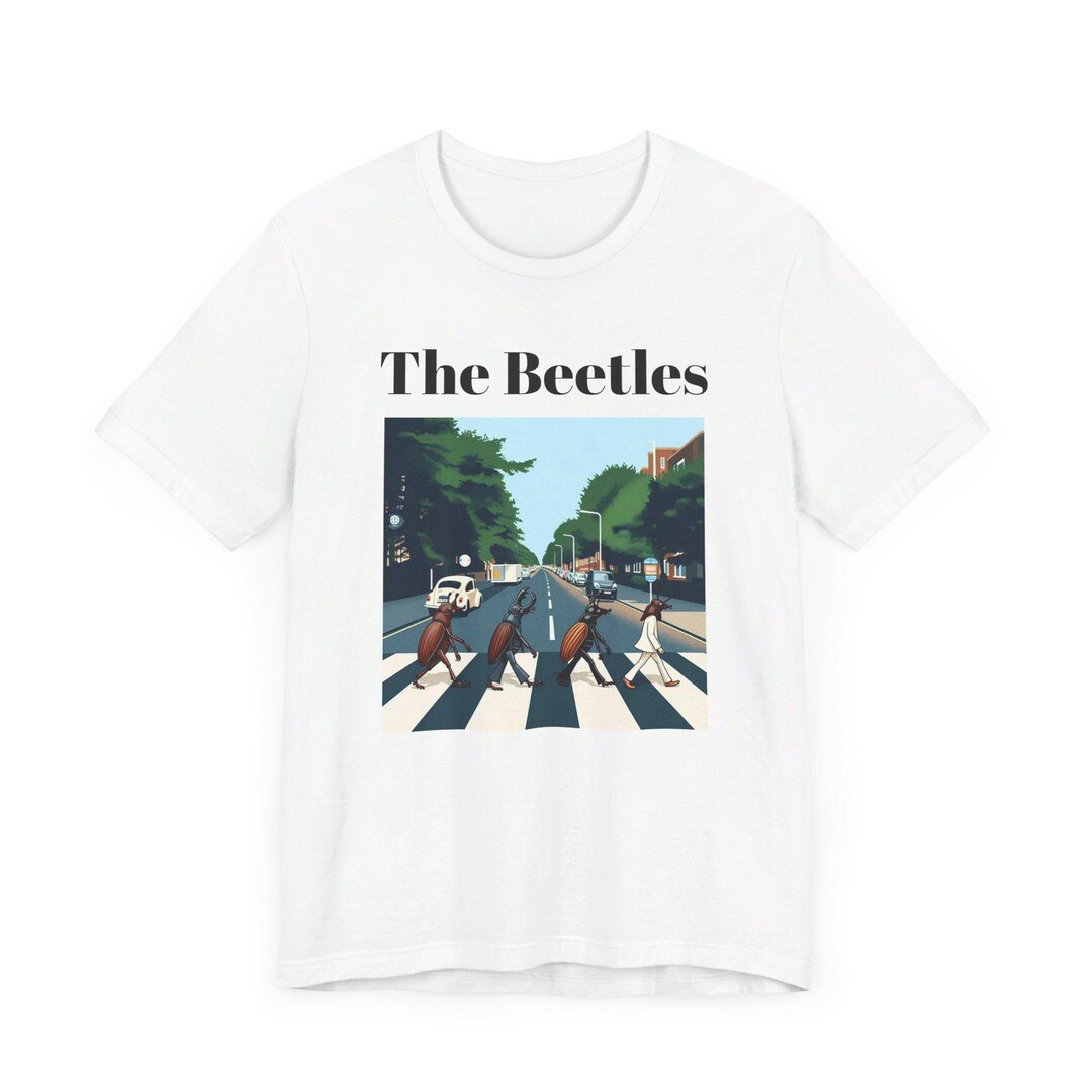 Beetles Abbey Road Unisex Tee Shirt, Four Bug Band Insect Musician Top ...