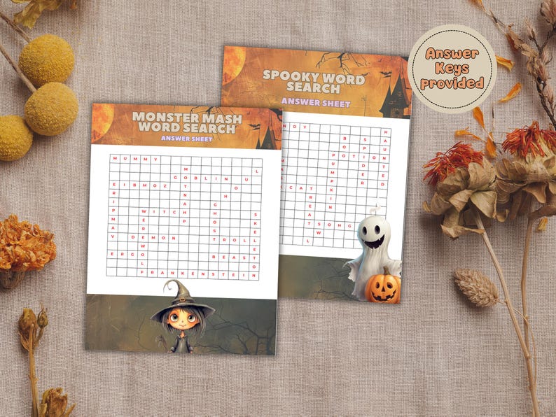 Printable Halloween Games for Kids: Spooky Game Pack, 5 Games (PDF) - Etsy