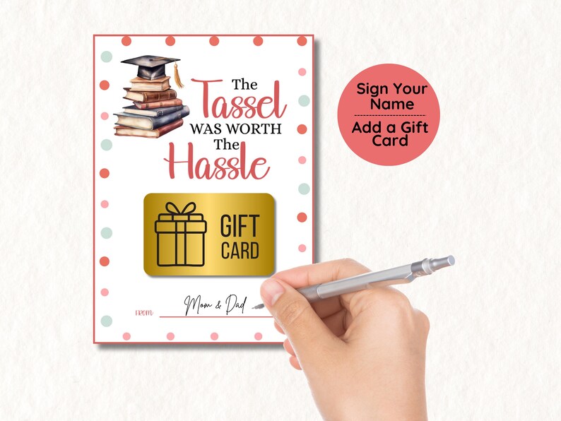Printable Graduation Gift Card Holder With Envelope, Tassel Was Worth ...