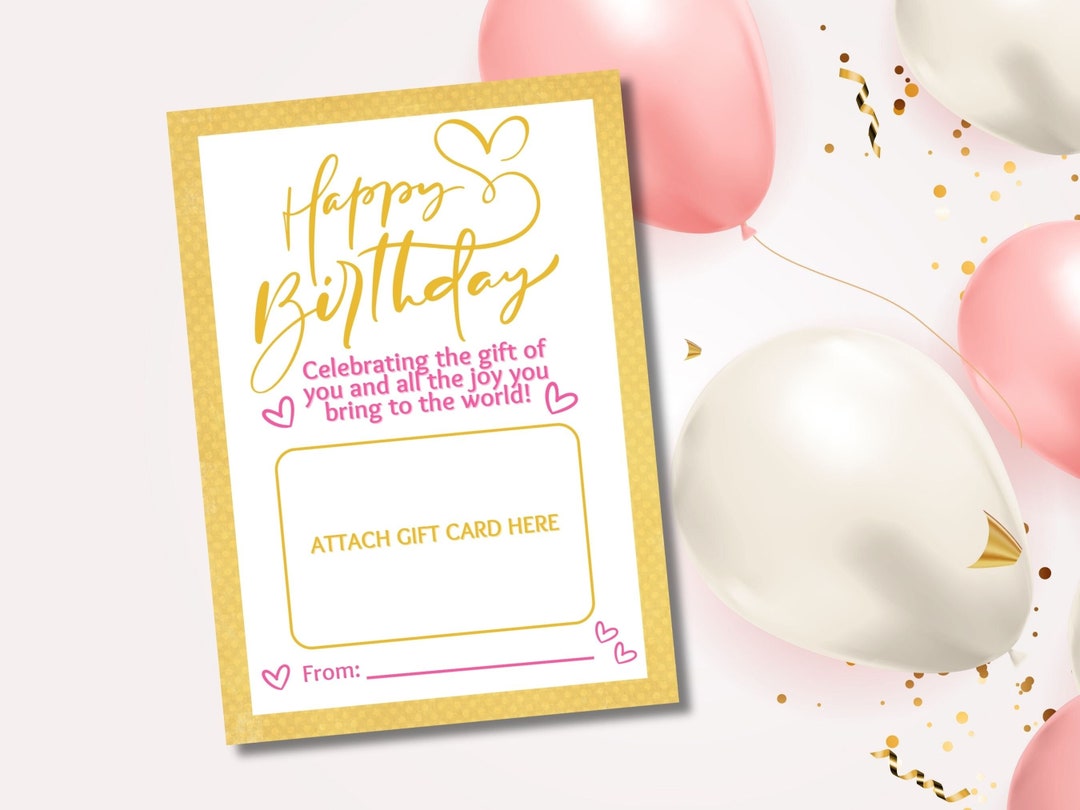 Happy Birthday Gift Card Holder, Printable Birthday Party Gifts ...