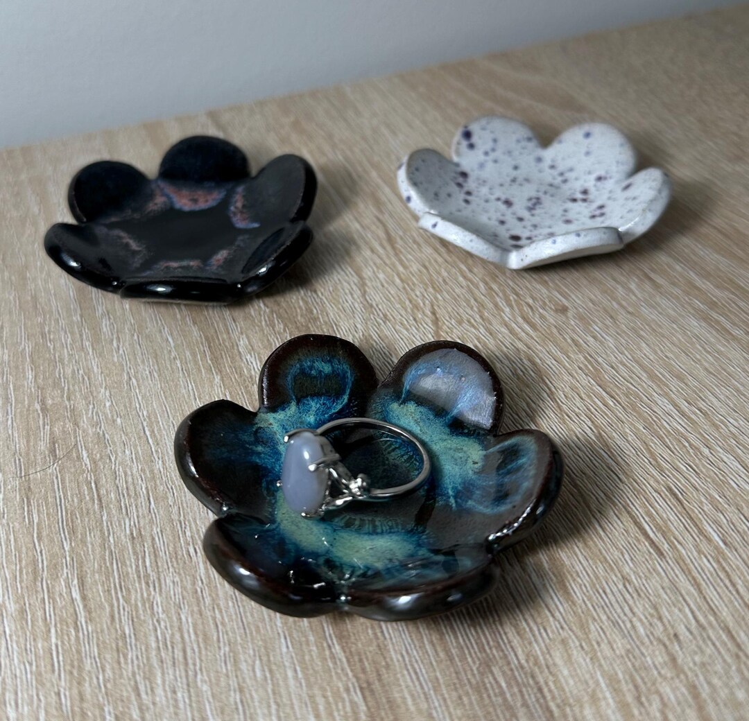 Flower Ceramic Ring Dishes - Small, Handmade - Few of a Kind / One of a ...