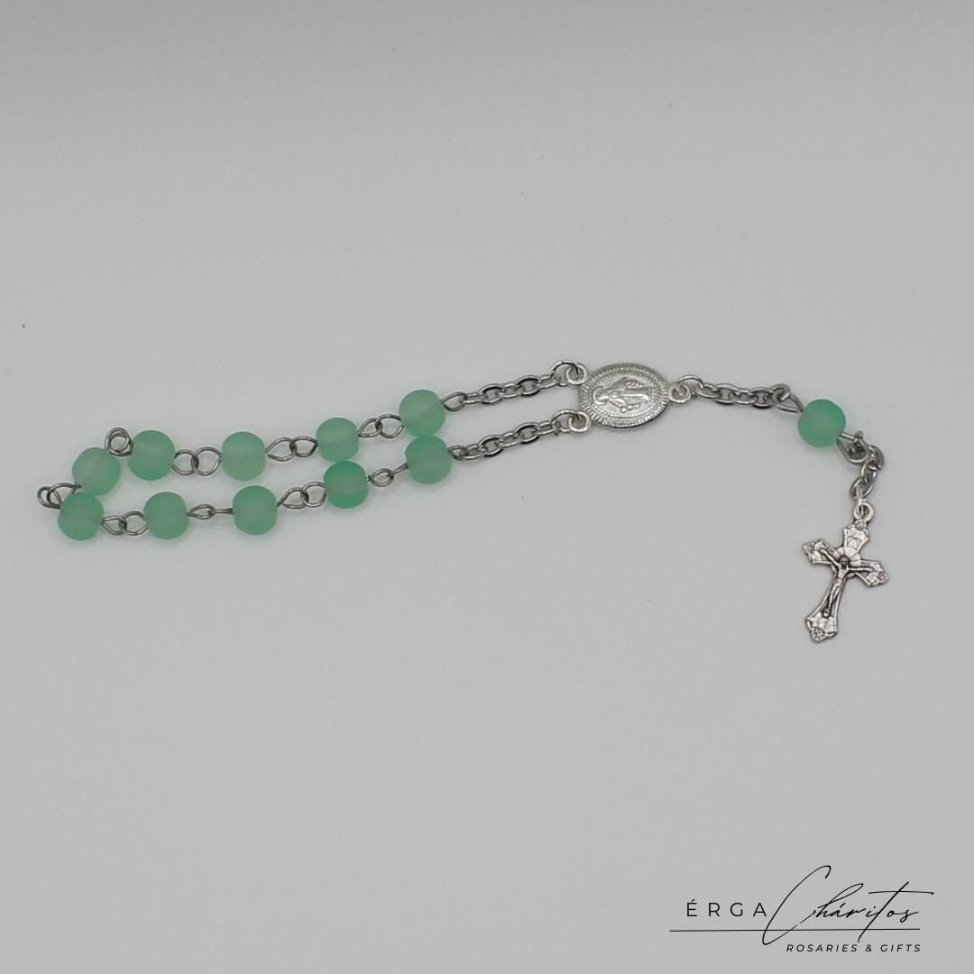Handmade Glass Bead Pocket Rosary | Catholic Gift, Confirmation Gift ...