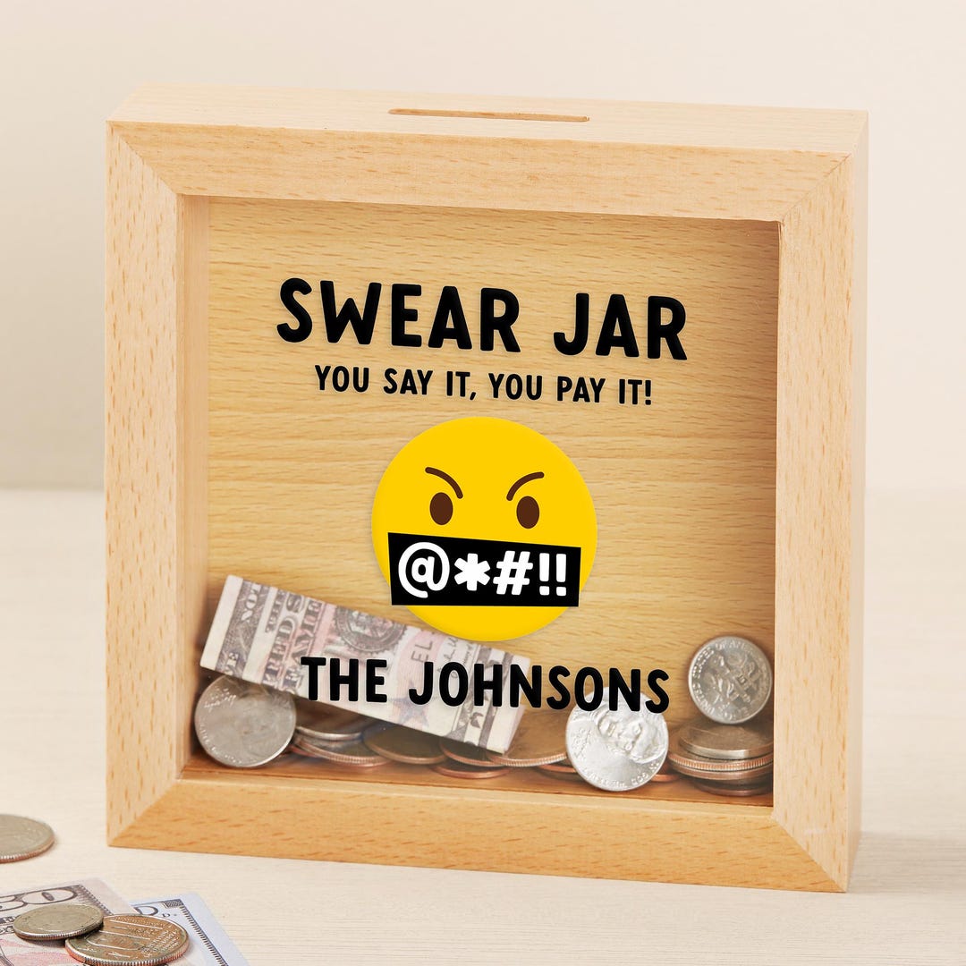 Swear Jar Bank, Money Storage, Personalized Piggy Bank, Funny Children ...