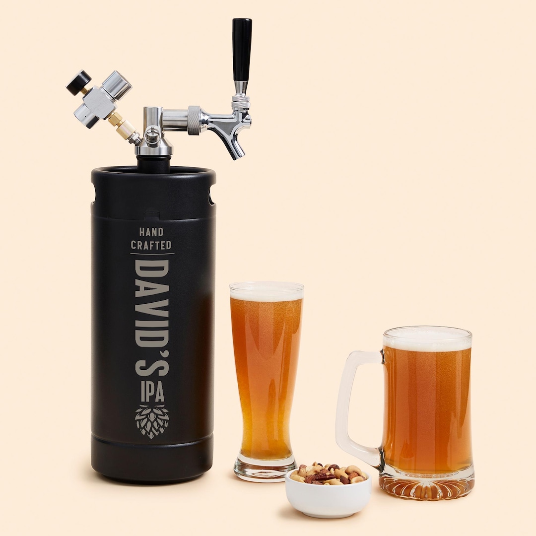 Custom Engraved Stainless Steel Mini Keg – 128oz Drink Dispenser for ...