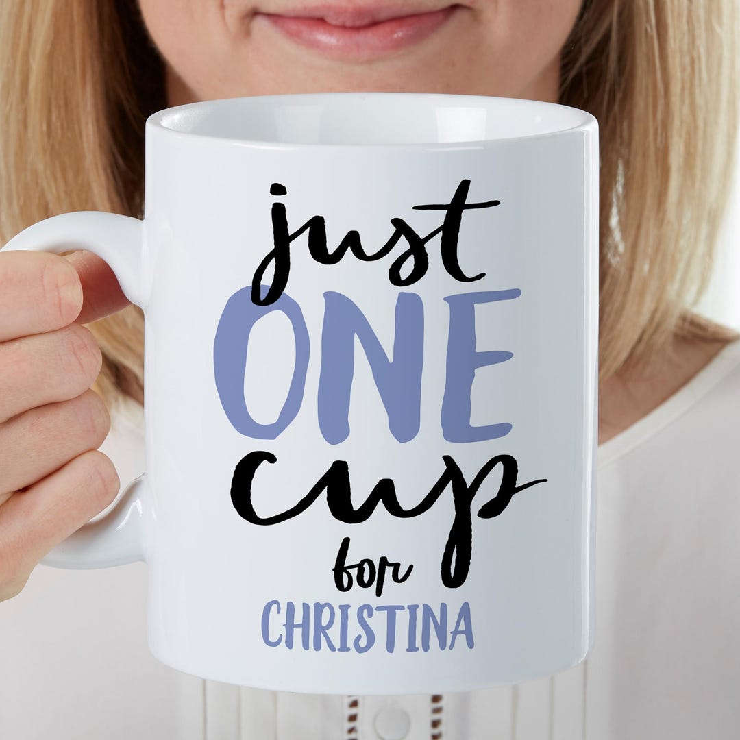 Oversized Coffee Mug – Just One Cup 30oz Mega Mug – Funny Large Ceramic ...