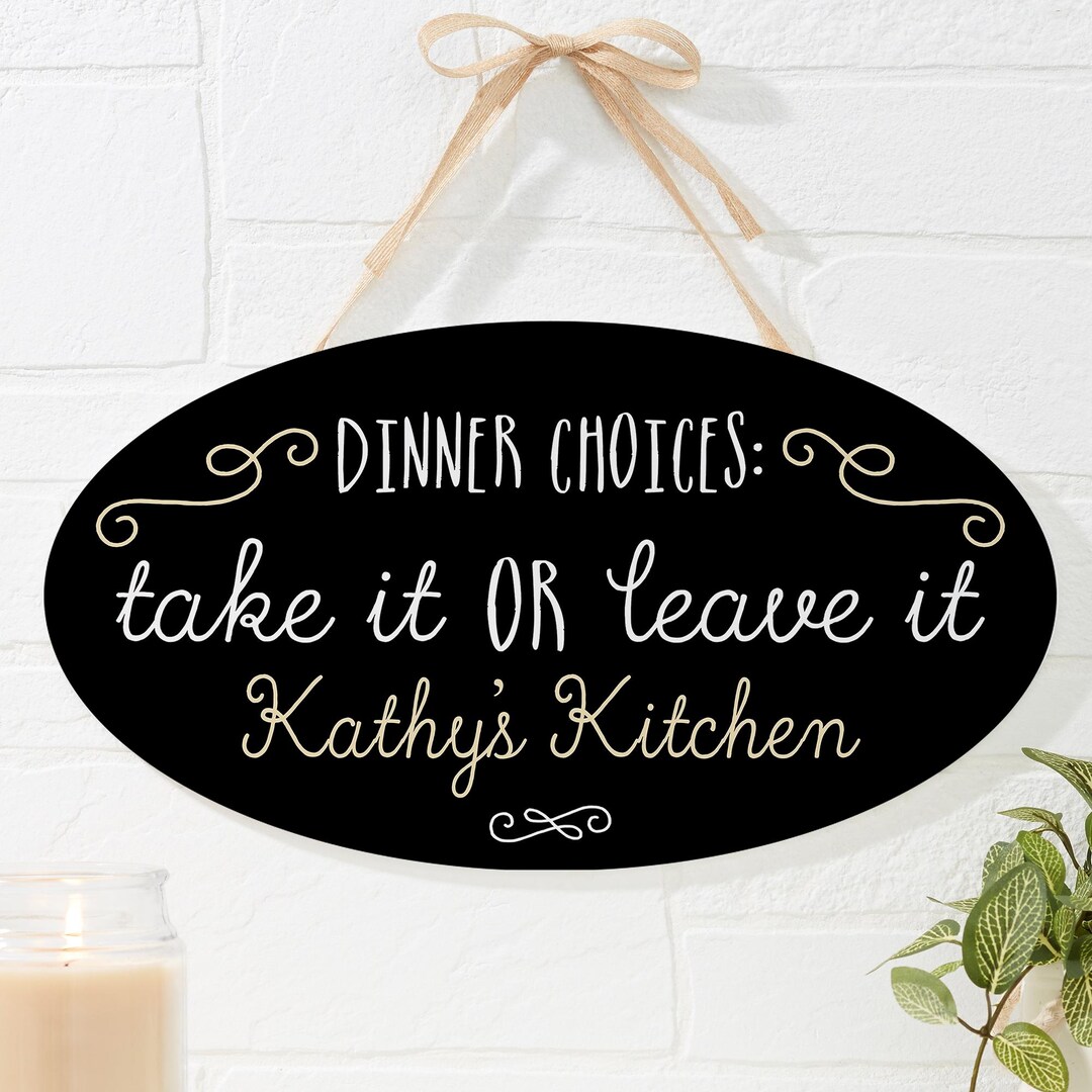 Sassy Kitchen Quotes Personalized Oval Wood Sign, Gift for Mom, Mom ...